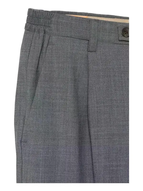 Alpha Industries Pleated-front Cuffed Trousers - Grey