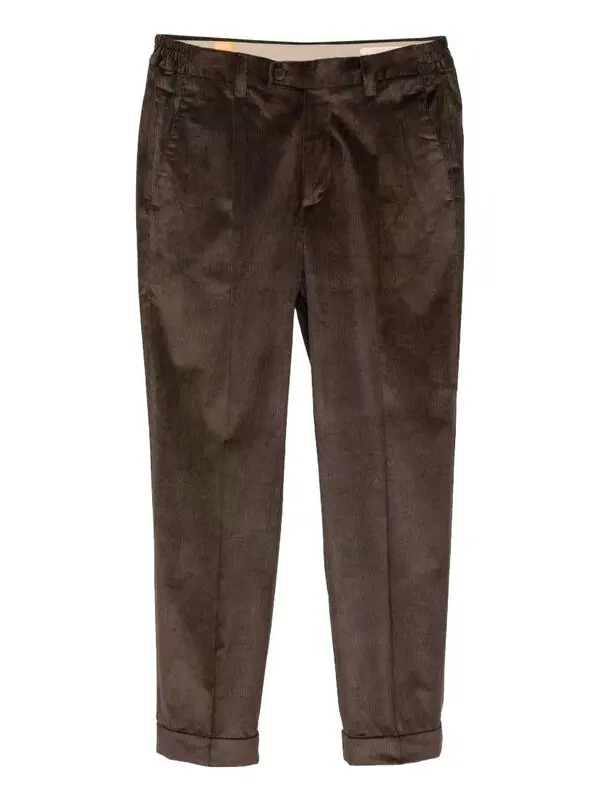 Alpha Industries Pleated Corduroy Trousers - Brown
