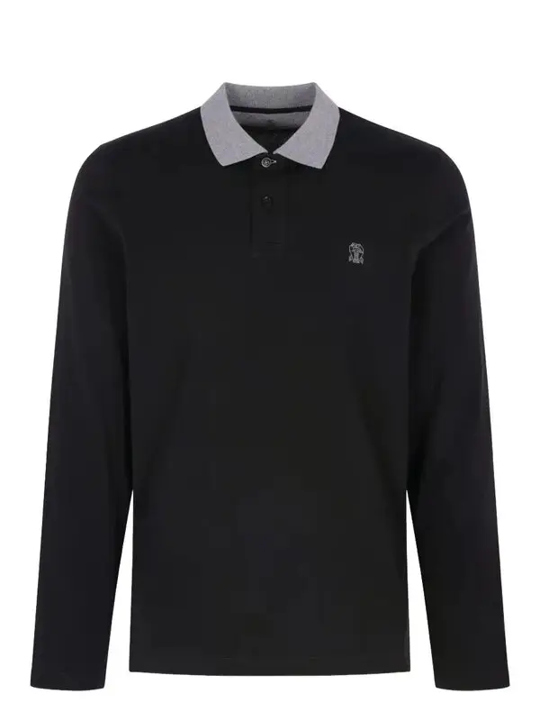 Brunello Cucinelli Long-sleeve Polo Shirt - Black