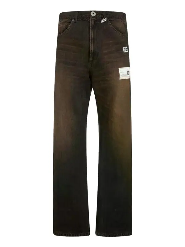 Mihara Yasuhiro Folded Denim Pants - Black