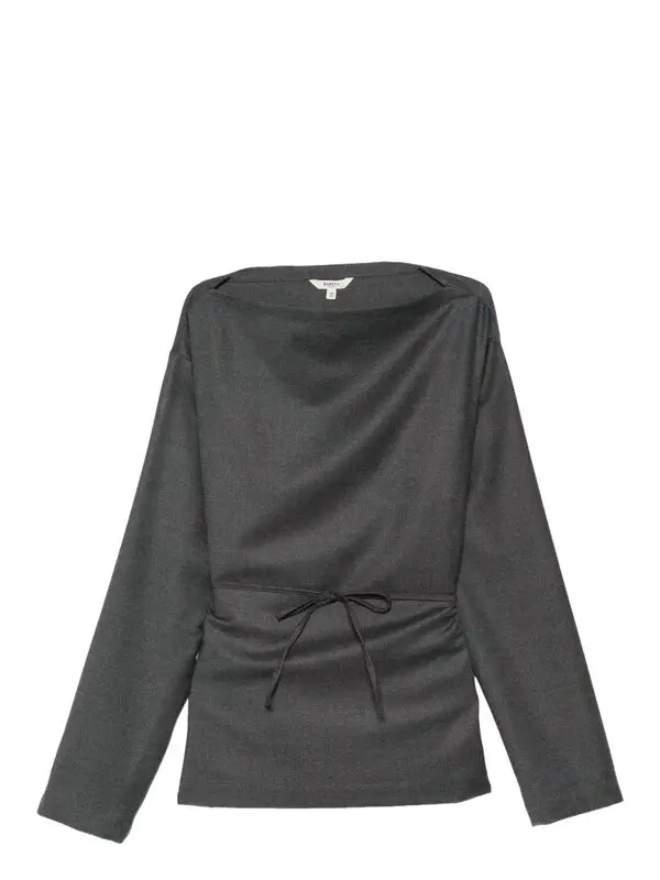 Barena Venezia Belted Boat-neck Top - Grey