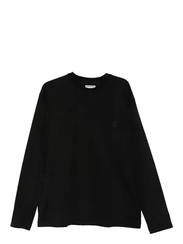 WOOYOUNGMI Logo Print Long Sleeve Sweater - Black