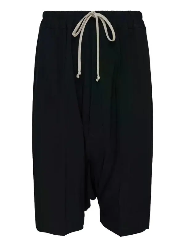 Rick Owens Pods Drop-crotch Shorts - Black