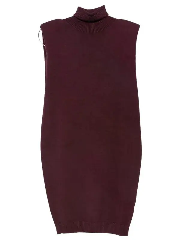 TWINSET Padded-shoulder Turtleneck Dress - Red