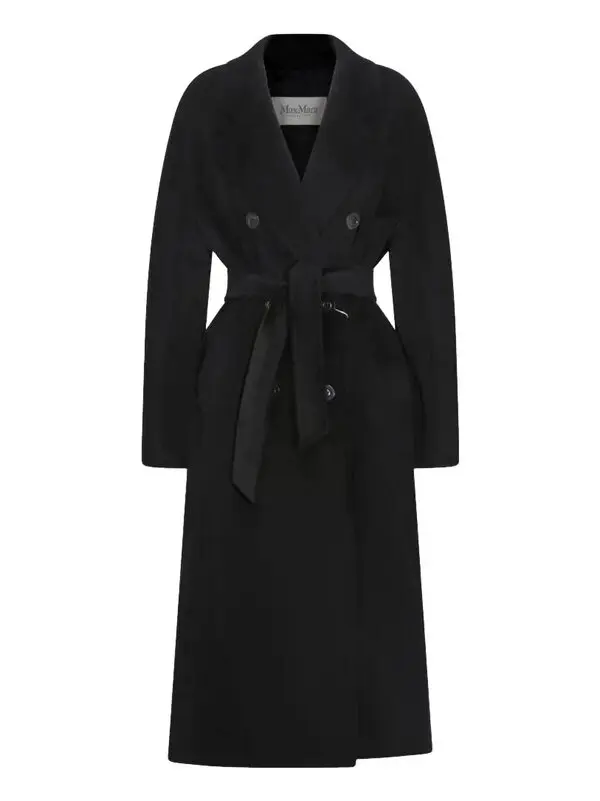 Max Mara Double-breasted Belted Coat - Black