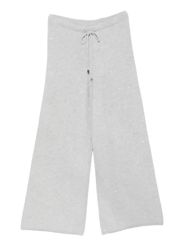 Antonelli Firenze Sequin-embellished Drawstring Trousers - Grey
