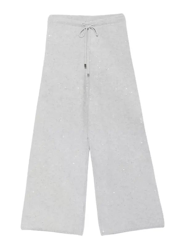 Antonelli Firenze Sequin Embellished Drawstring Trousers - Grey