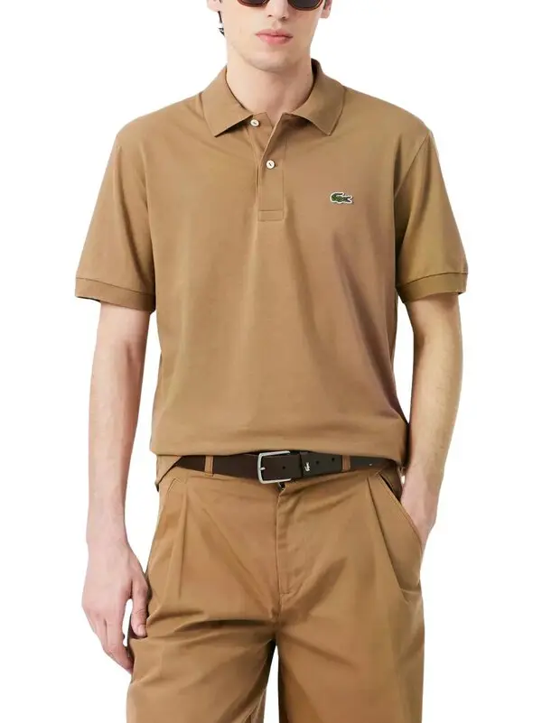 Lacoste Logo-patch Polo Shirt - Brown
