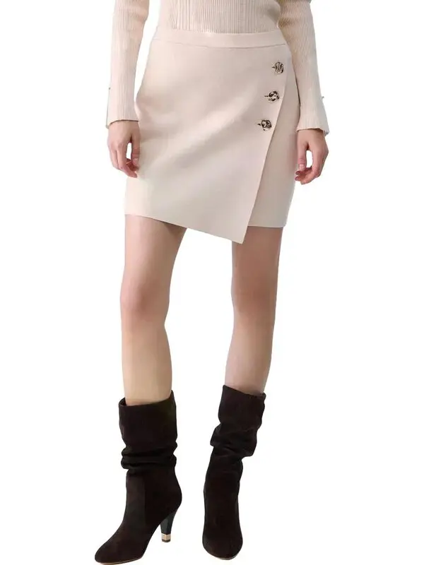 Liu Jo Knit Mini Skirt - Neutrals