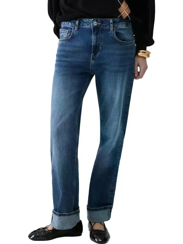 Liu Jo Straight Jeans With Cuffs - Blue