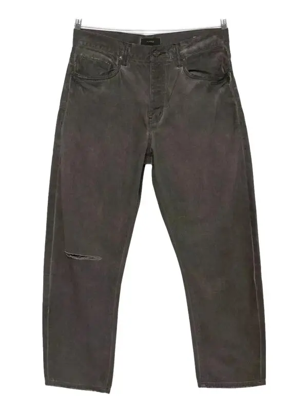 PURPLE BRAND Distressed Wide-leg Jeans - Brown