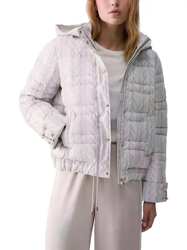 Liu Jo Printed Nylon Jacket - White