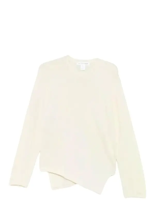 Comme Des Garçons Asymmetric-hem Sweater - Neutrals