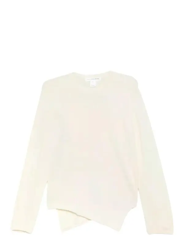 Comme Des Garçons Asymmetrical Hem Knit Sweater - Neutrals