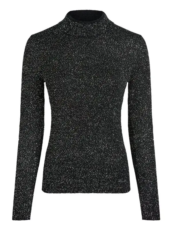 Karl Lagerfeld Sequin Knitted Top - Grey