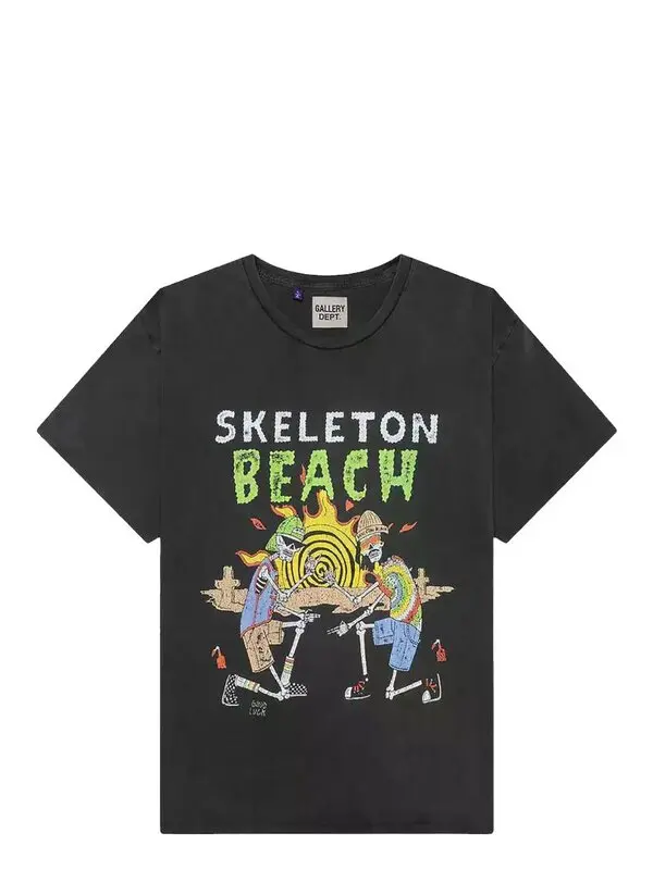 GALLERY DEPT. Skeleton Beach Glitter-logo T-shirt - Black