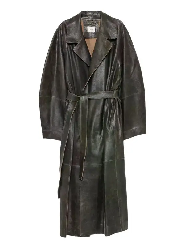 ALYSI Belted Notched-lapel Coat - Brown