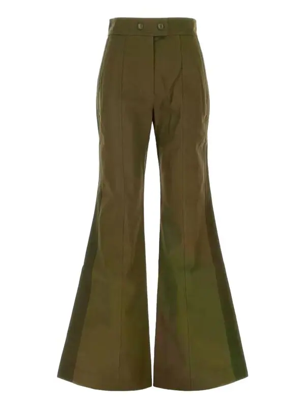 Zimmermann Valiant Flared Trousers - Green
