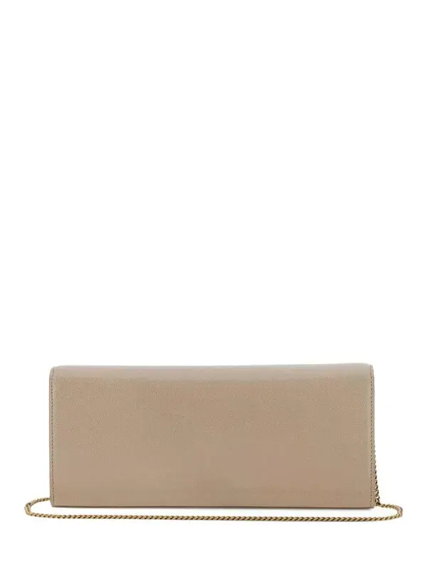 Saint Laurent Kate Logo Clutch Bag - Neutrals