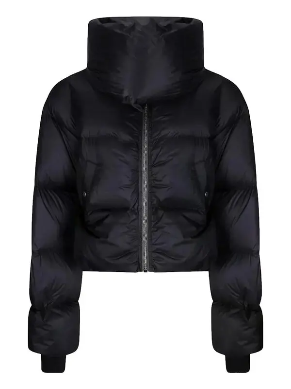 Rick Owens Funnel-neck Cropped Puffer Jacket - Black