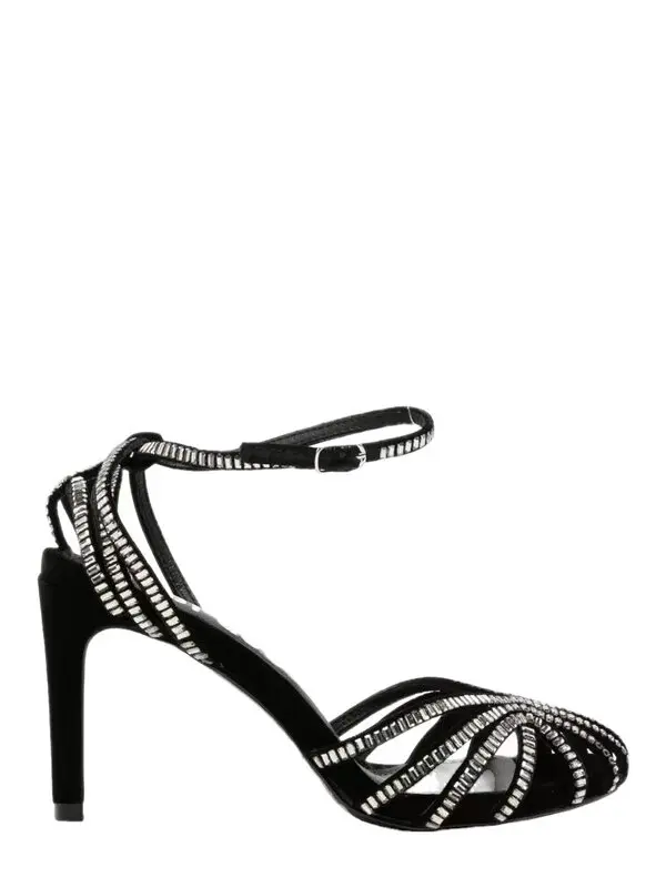 BIBI LOU Crystal-embellished Caged Sandals - Black
