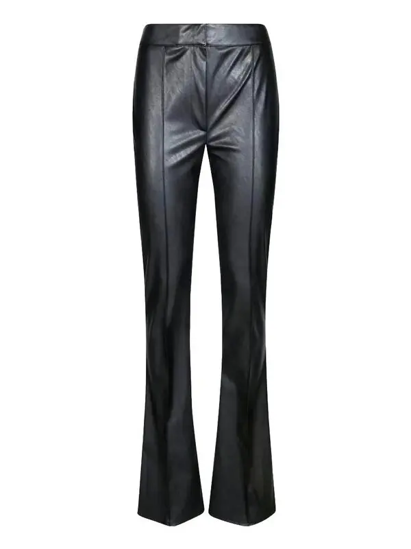 Elisabetta Franchi Trousers With Ribbing - Black