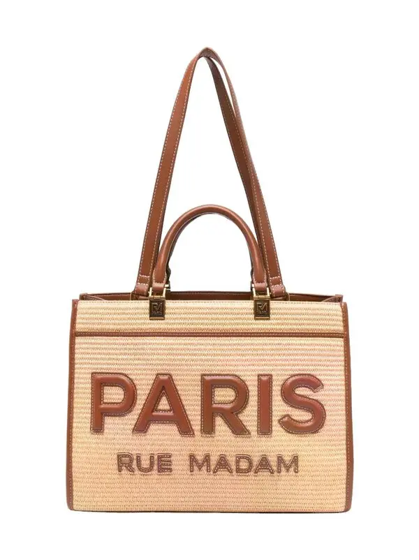 RUE MADAM PARIS Iconique Woven Tote Bag - Neutrals