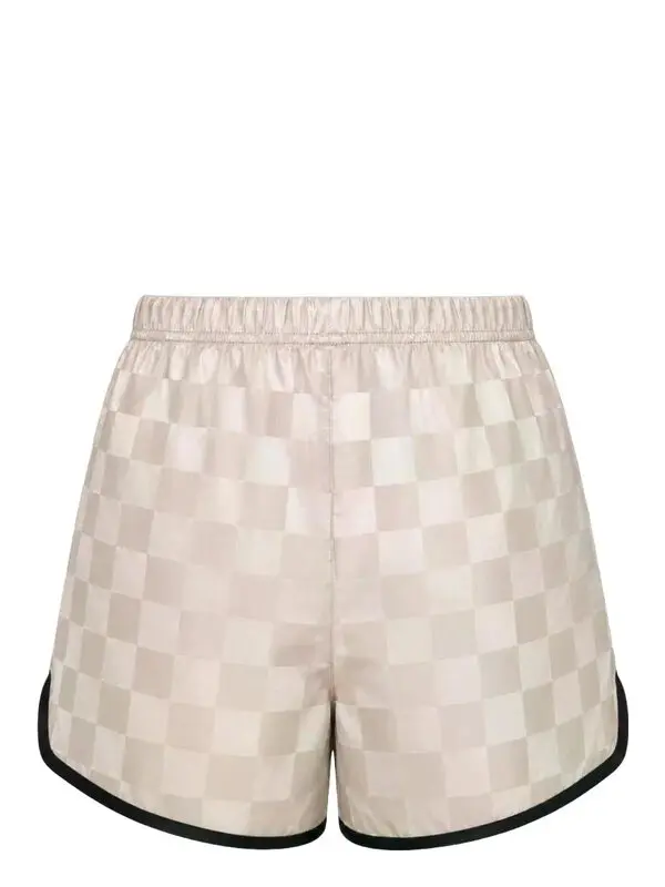 Fear Of God Checkered Relaxed Fit Shorts - Grey
