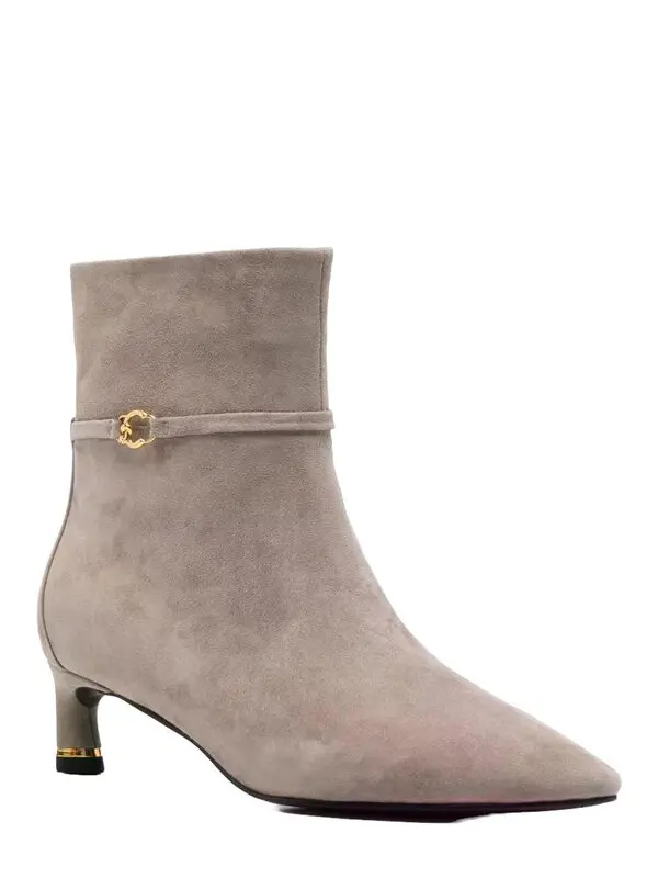 COCCINELLE Pointed-toe Buckled Ankle Boots - Neutrals