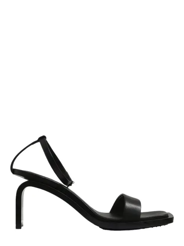 COURREGES Stream Leather Heeled Sandals - Black