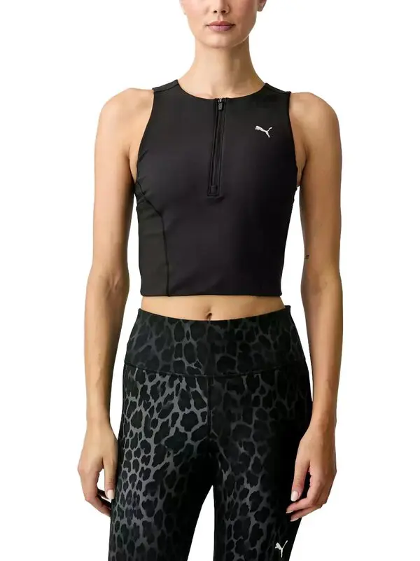 PUMA Lightstride Zip-fastening Tank Top - Black