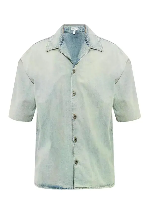 Loewe Short-sleeve Denim Shirt - Blue