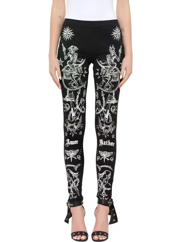 Givenchy Tattoo-print Leggings - Black