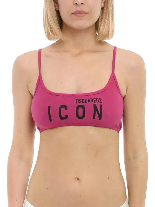Dsquared2 Icon Bandeau Sport Bra - Pink