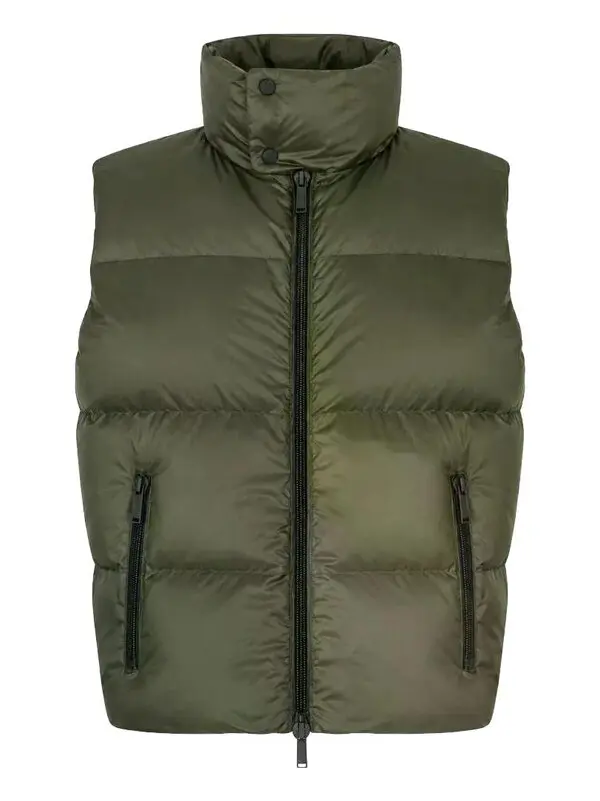 Dsquared2 Padded Quilted Gilet With Upside Down Logo - Green