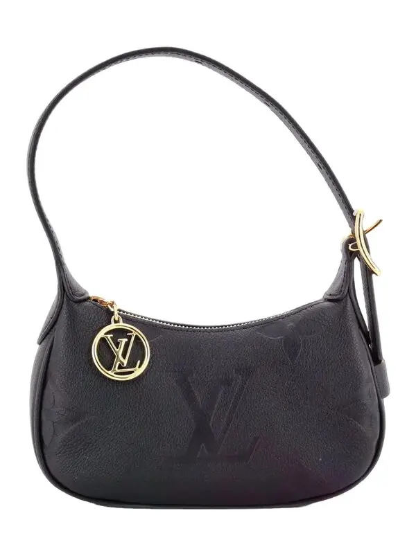 LOUIS VUITTON Monogram Empreinte Giant Mini Hobo Bag - Black