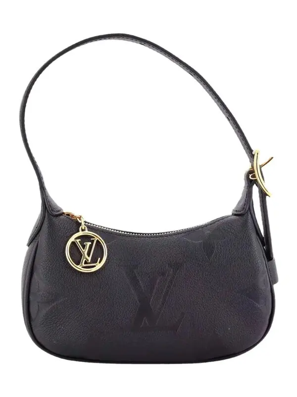 LOUIS VUITTON Monogram Empreinte Giant Mini Hobo Bag - Black