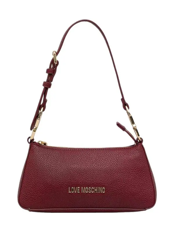 Moschino Logo-plaque Pebbled Tote Bag - Red