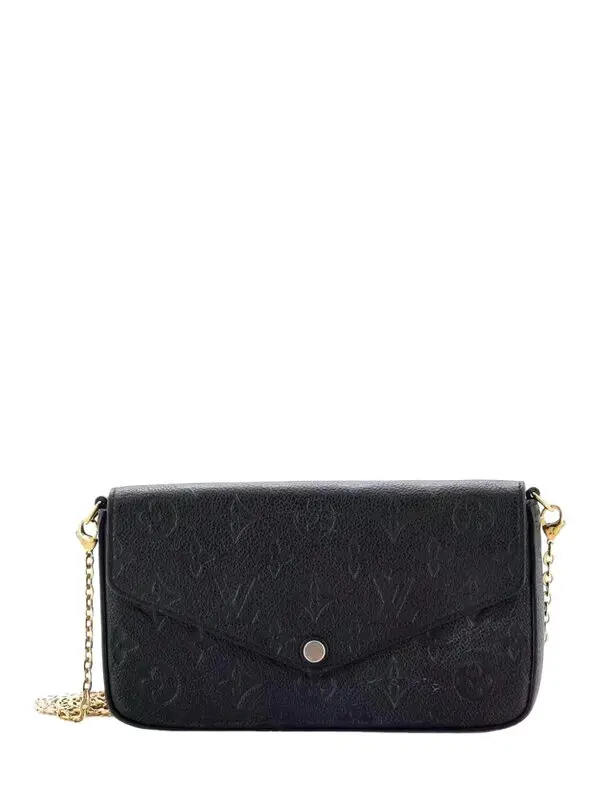 LOUIS VUITTON Felicie Pochette Monogram Empreinte Leather Crossbody Bag - Black