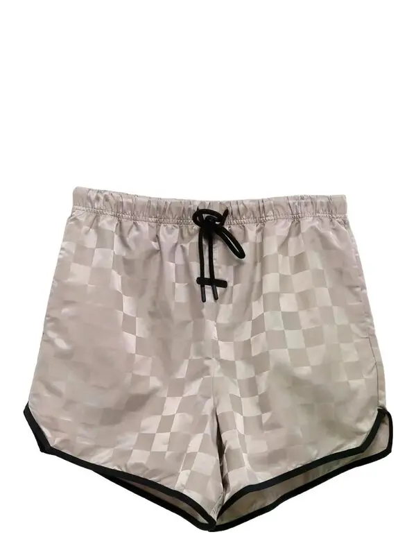 Fear Of God Check-pattern Drawstring Shorts - Neutrals