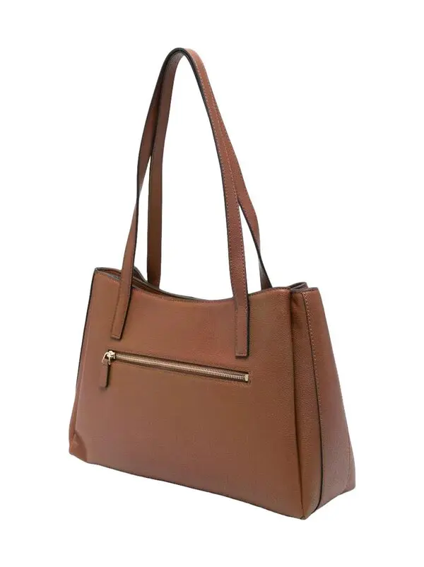 Guess Logo Plaque Knotted Detail Tote Bag - Brown