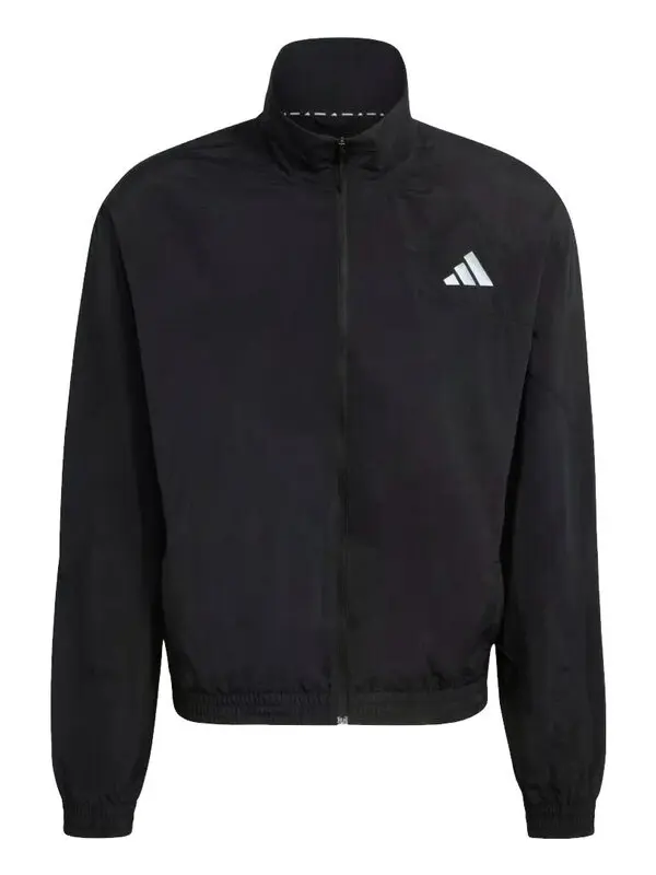 Adidas Logo-print Zip-up Jacket - Black