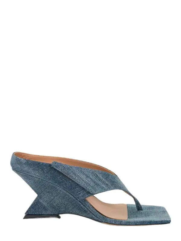 Attico Cheope Denim Sandals - Blue