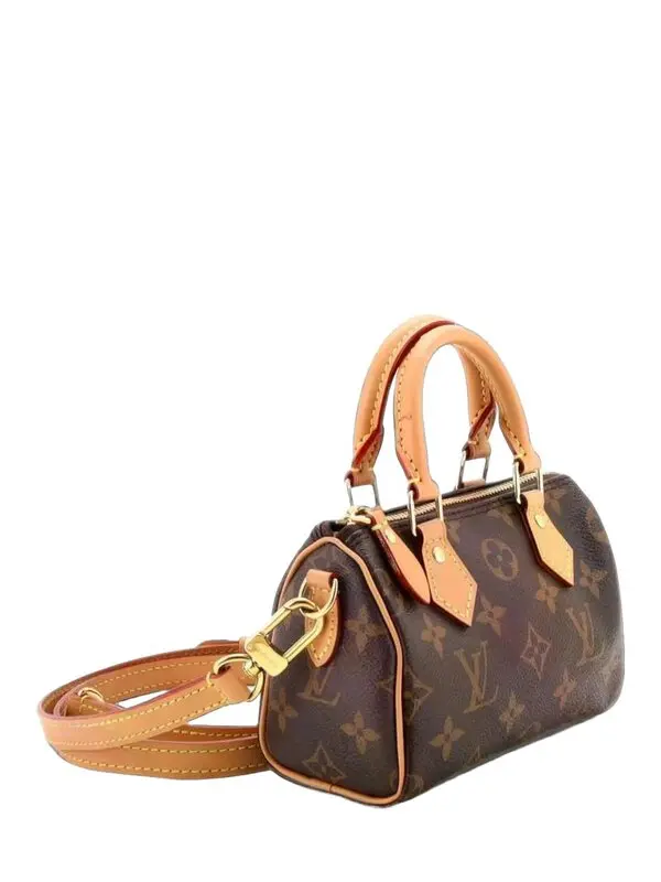 LOUIS VUITTON Speedy Bandouliere Nm Monogram Canvas Nano Bag - Brown