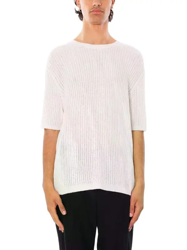 DANIELE FIESOLI Ribbed Sponge-effect T-shirt - White