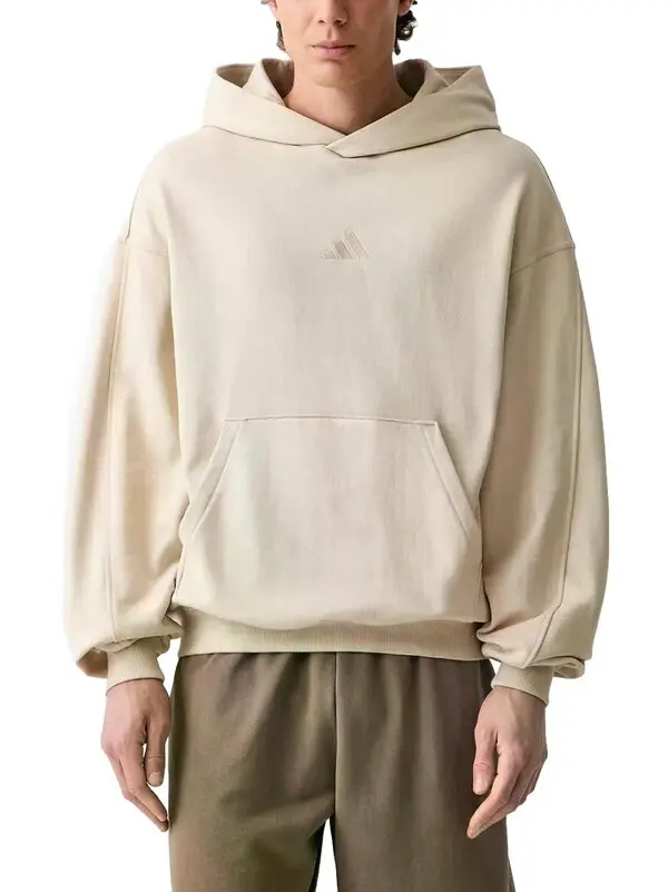 Adidas Embroidered Logo Hoodie - Neutrals