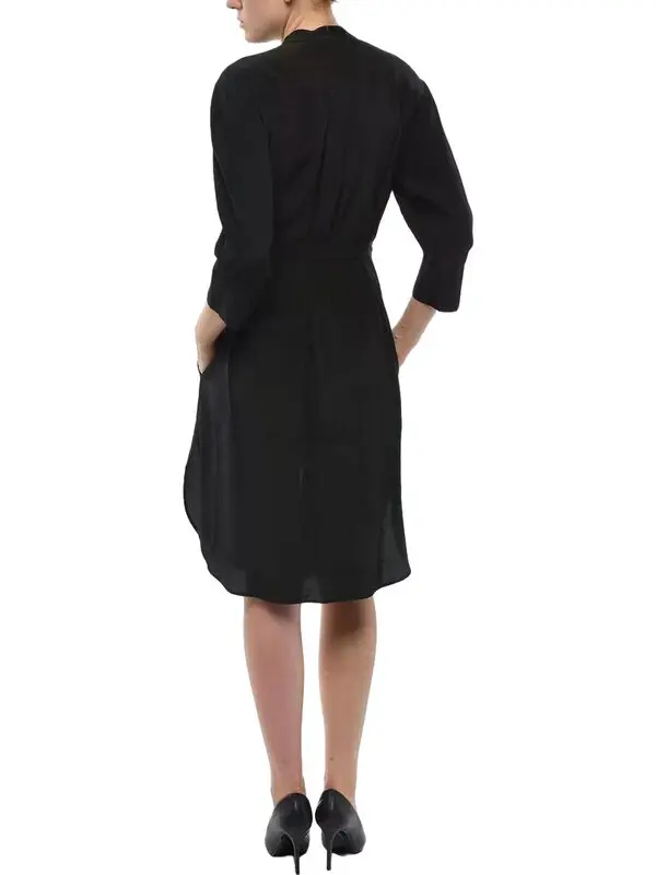 Stella McCartney Cut-out Belted Shirt Midi Dress - Black