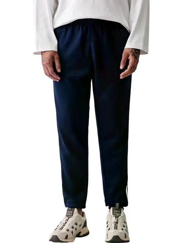 Adidas Logo-embroidered Side-stripe Track Pants - Blue