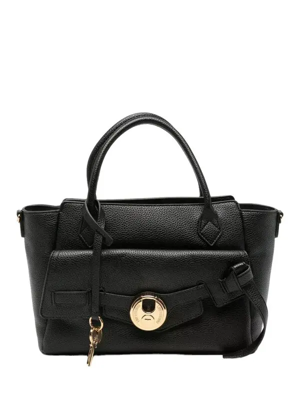 Moschino Logo Plaque Tote Bag - Black