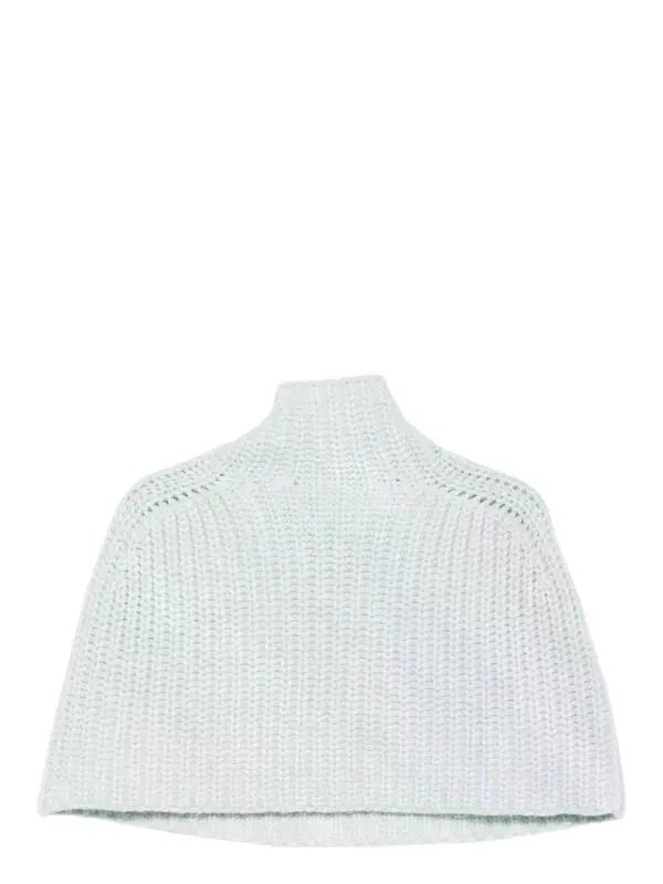 SA SU PHI Ribbed-knit Cashmere Poncho - Blue